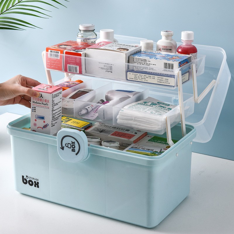 Plastic Storage Box Medical Box Organizer Multi-Functional Portable ...
