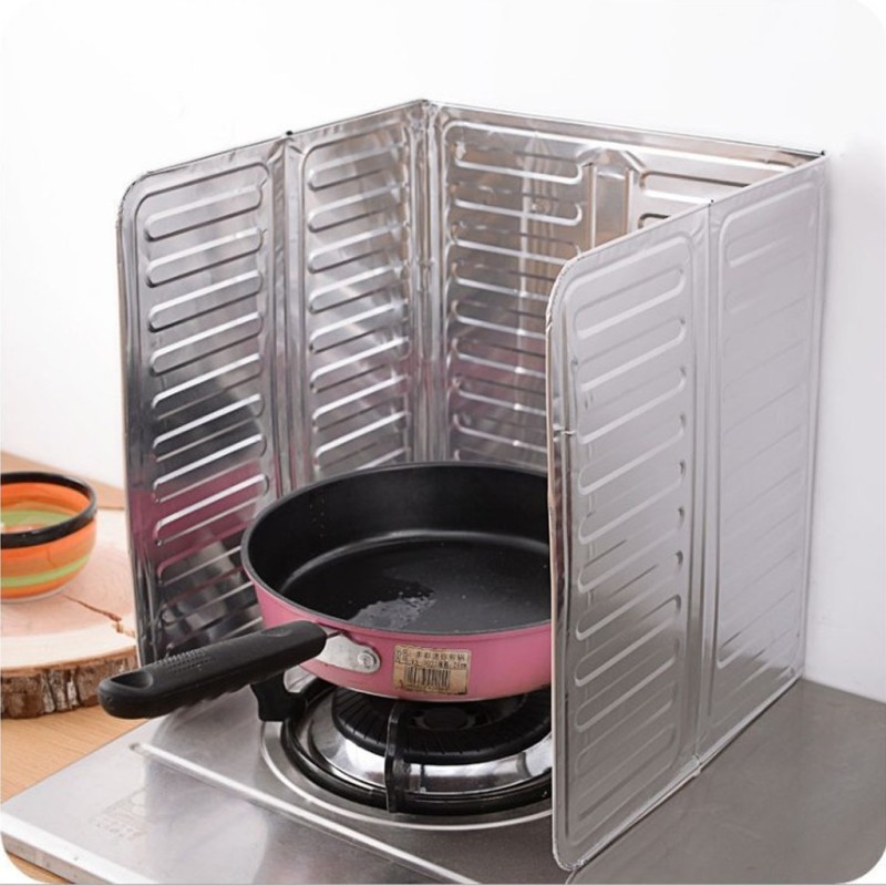 Kitchen Frying Pan Oil Splash Protection Screen Cover Foldable Gas ...