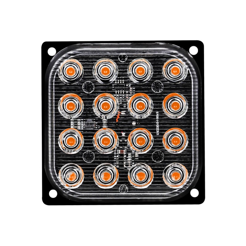 1x Led Strobe Warning Light Strobe Grille Flash Truck Lamp Amber ...