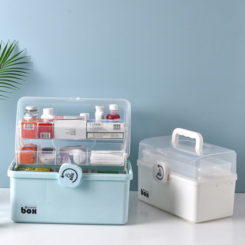 Plastic Storage Box Medical Box Organizer Multi-Functional Portable ...