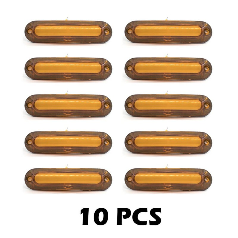 10pcs 12V 24V 6 LED Side Marker Lights Car External Lamp Indicator ...