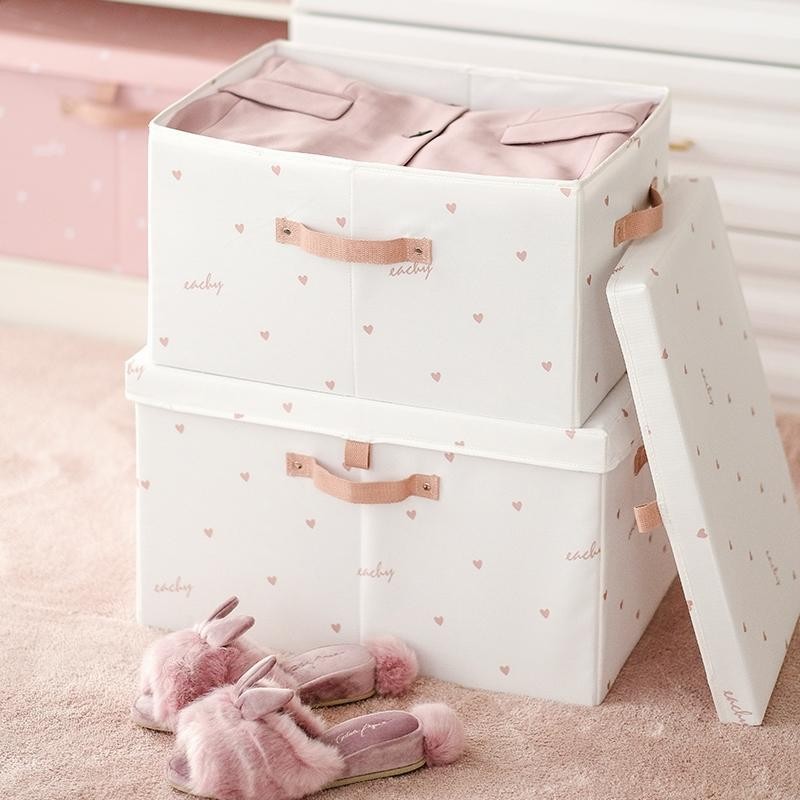 Large Capacity Folding Storage Boxes With Lids Storage Box Organizer ...