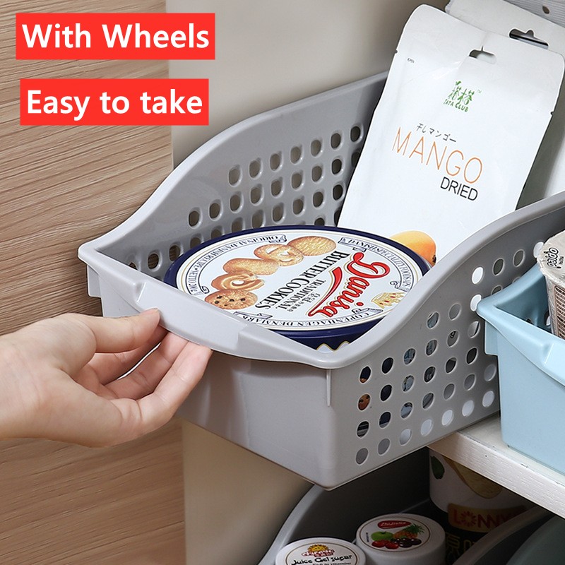 Organize Box Kitchen Sundry Storage Case Desktop Organizer With Wheels ...