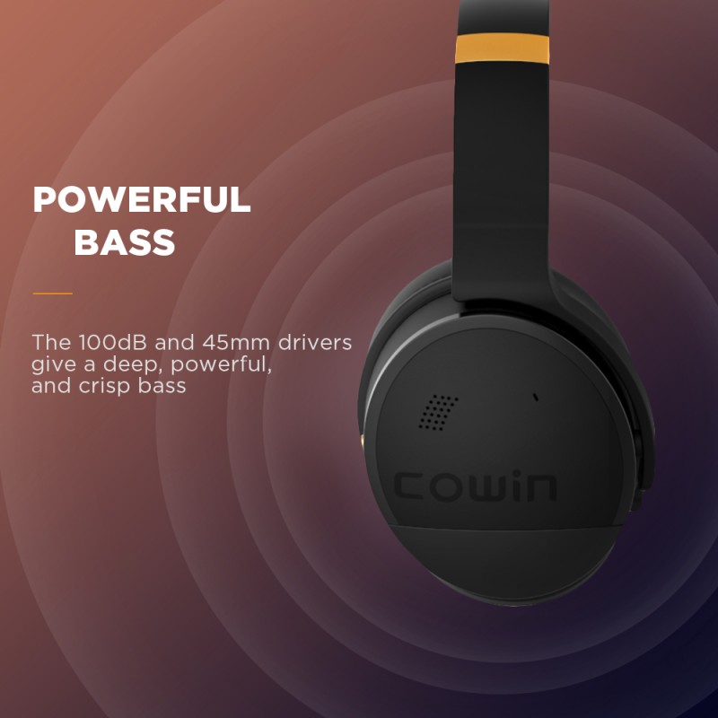 COWIN E8 [Upgraded] Active Noise Cancelling Bluetooth Headphone Deep ...