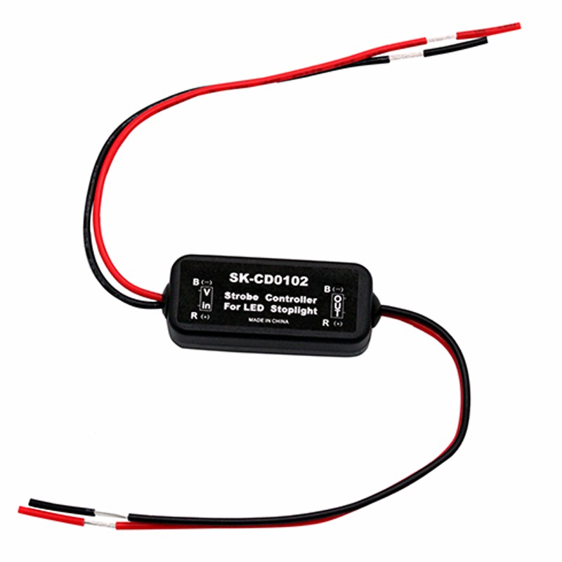 GS-100A Flash Strobe Controller Flasher Module For Car LED Brake Stop Light Lamp CD0102 12V/24V ...