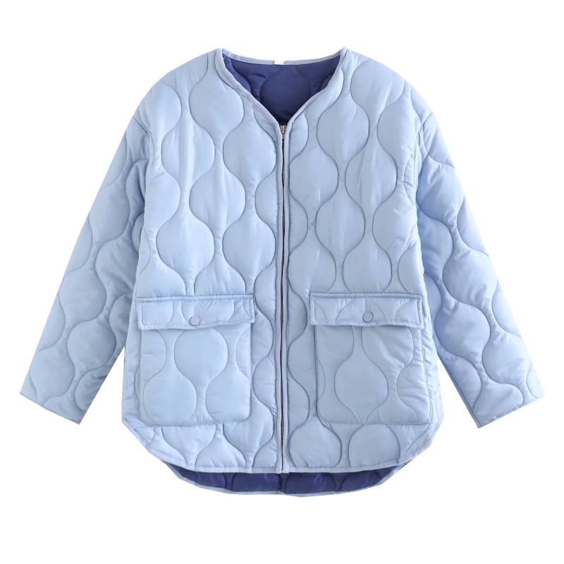 Women's Bomber Winter Coat Blue Elegant Outwear Purple Parkas Ladies ...