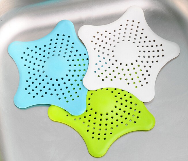 New Bathroom Hair Filter Star Bathroom Drain Hair Catcher Bath Stopper ...