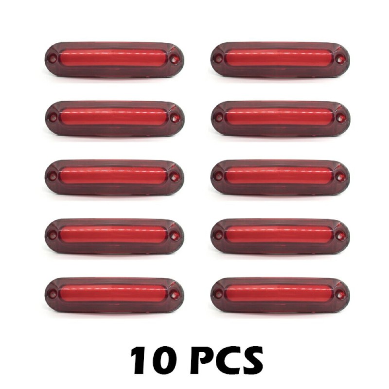 10pcs 12V 24V 6 LED Side Marker Lights Car External Lamp Indicator ...