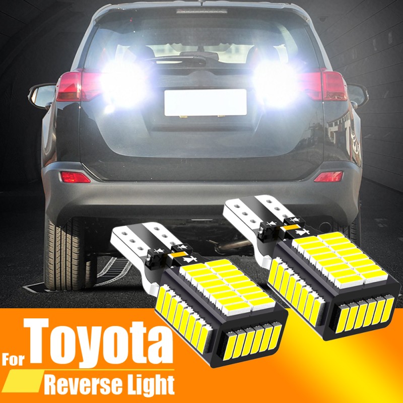 2x LED Reverse Light Blub Lamp W16W T15 Canbus For Toyota Rav4 Yaris ...